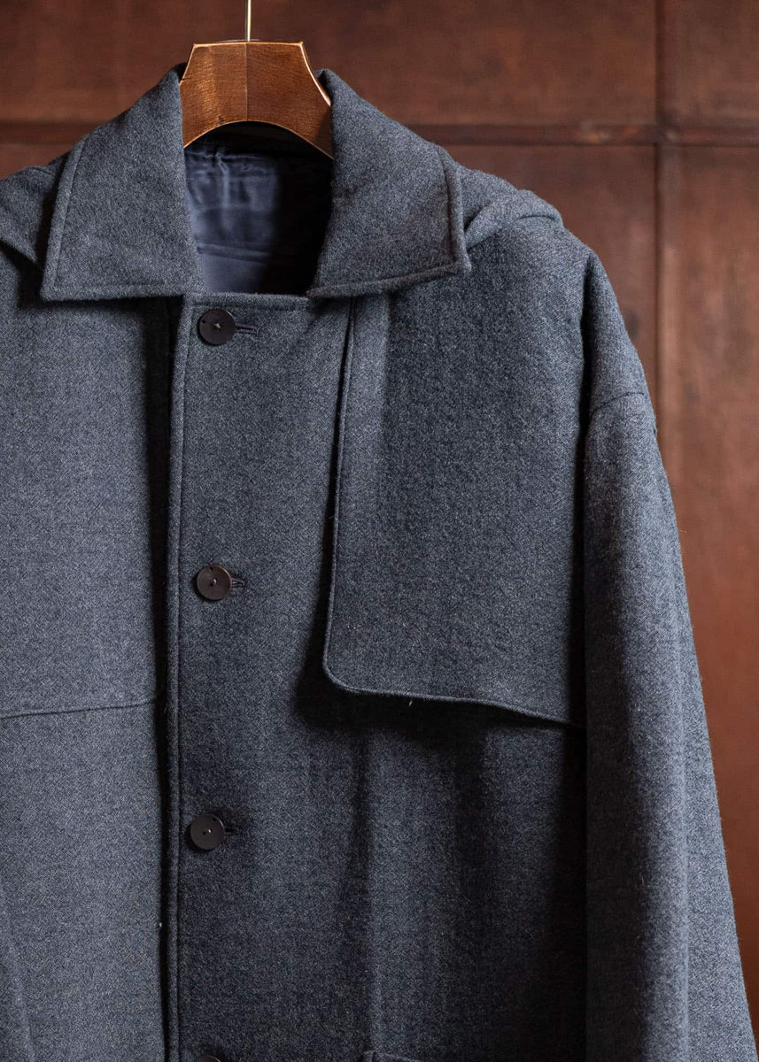 Edwina Horl Jumbo Amehurashi Coat Navy EH45C-02-01B – VISION OF FASHION