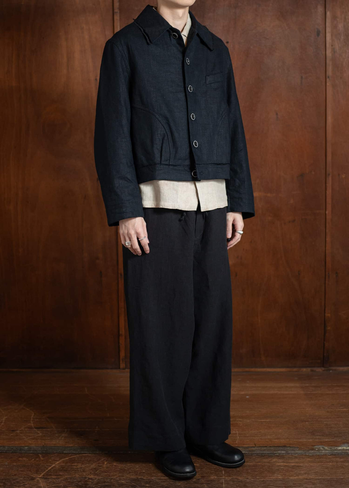 Peng Tai PTS25M10-2 Semi-Denim Jacket BLACK – VISION OF FASHION