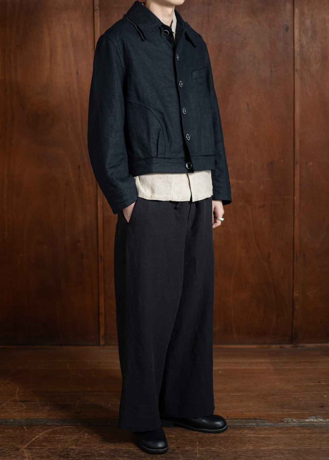 Peng Tai PTS25M10-2 Semi-Denim Jacket BLACK – VISION OF FASHION