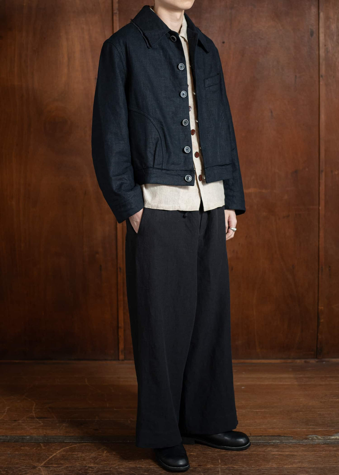 Peng Tai PTS25M10-2 Semi-Denim Jacket BLACK – VISION OF FASHION