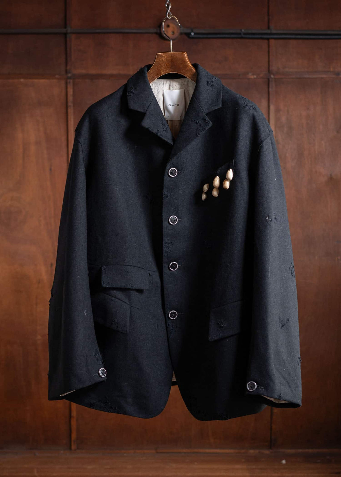 Peng Tai Aged Sack Coat Black PTW24M07-2 – VISION OF FASHION