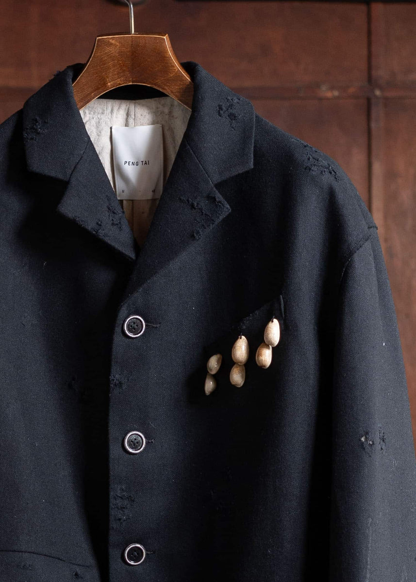 Peng Tai Aged Sack Coat Black PTW24M07-2 – VISION OF FASHION