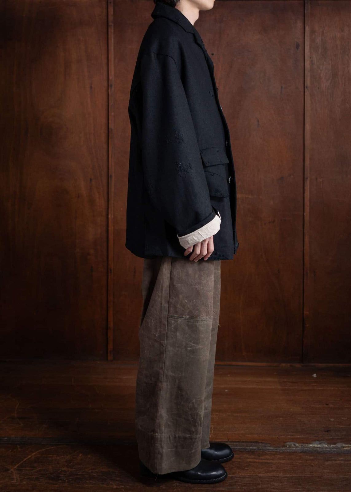 Peng Tai Aged Sack Coat Black PTW24M07-2 – VISION OF FASHION