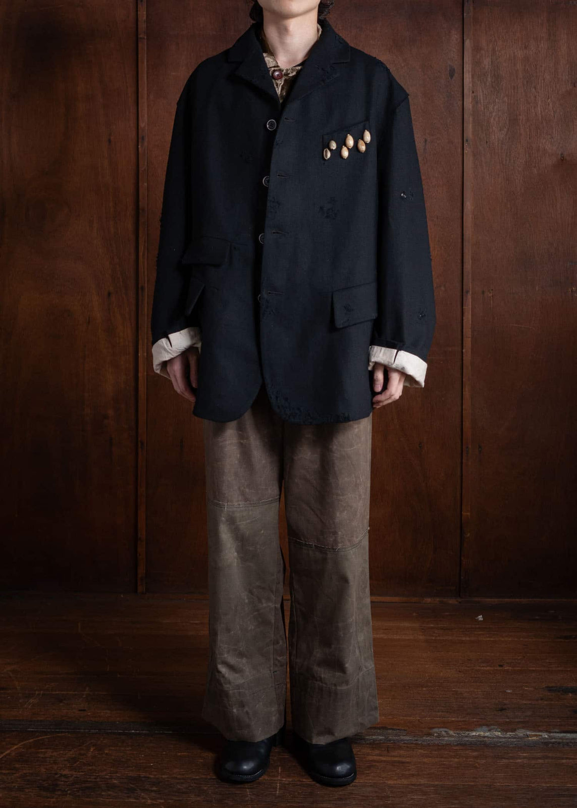 Peng Tai Aged Sack Coat Black PTW24M07-2 – VISION OF FASHION