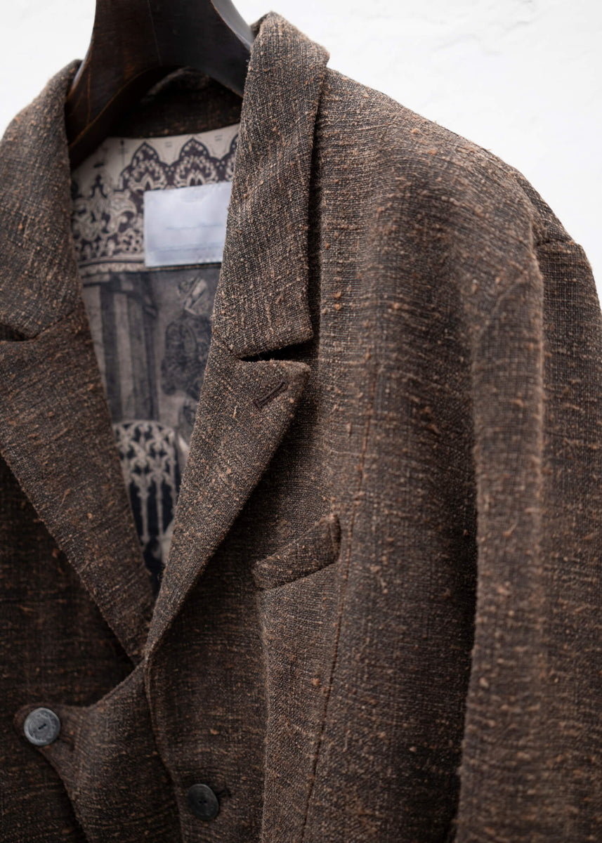 Professor.E Double Layer Blazer / Natural Dyed Brown – VISION OF FASHION