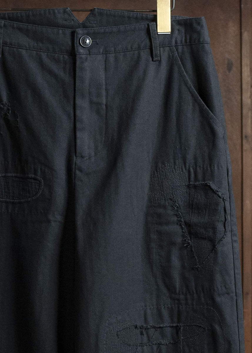 Professor.E DISTRESSED WORK PANTS BLACK 25FW-PE-TRL-02 – VISION OF FASHION